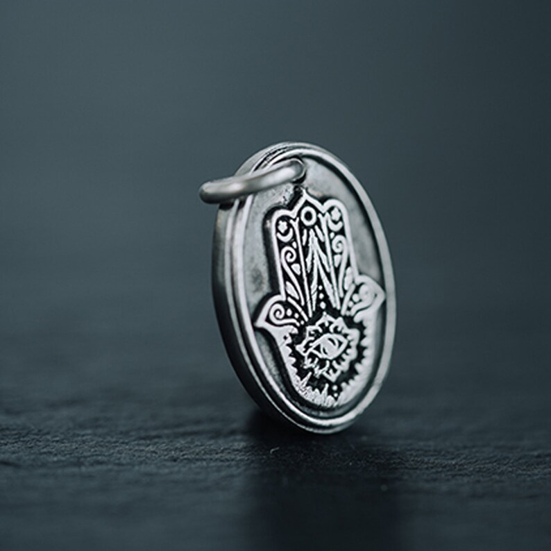 Hamsa Silver Mens Necklace Silver Hamsa Man Pendant Hamsa - Etsy Israel