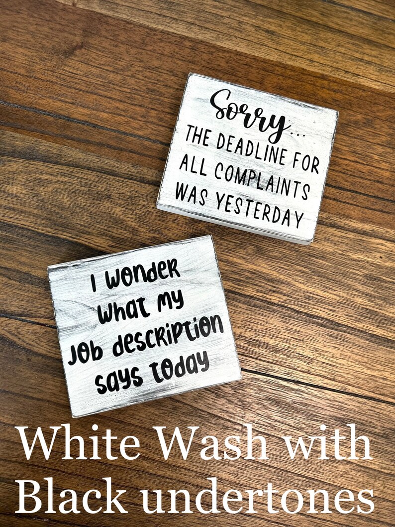 Wooden Block Signs, Funny Office Signs - Etsy