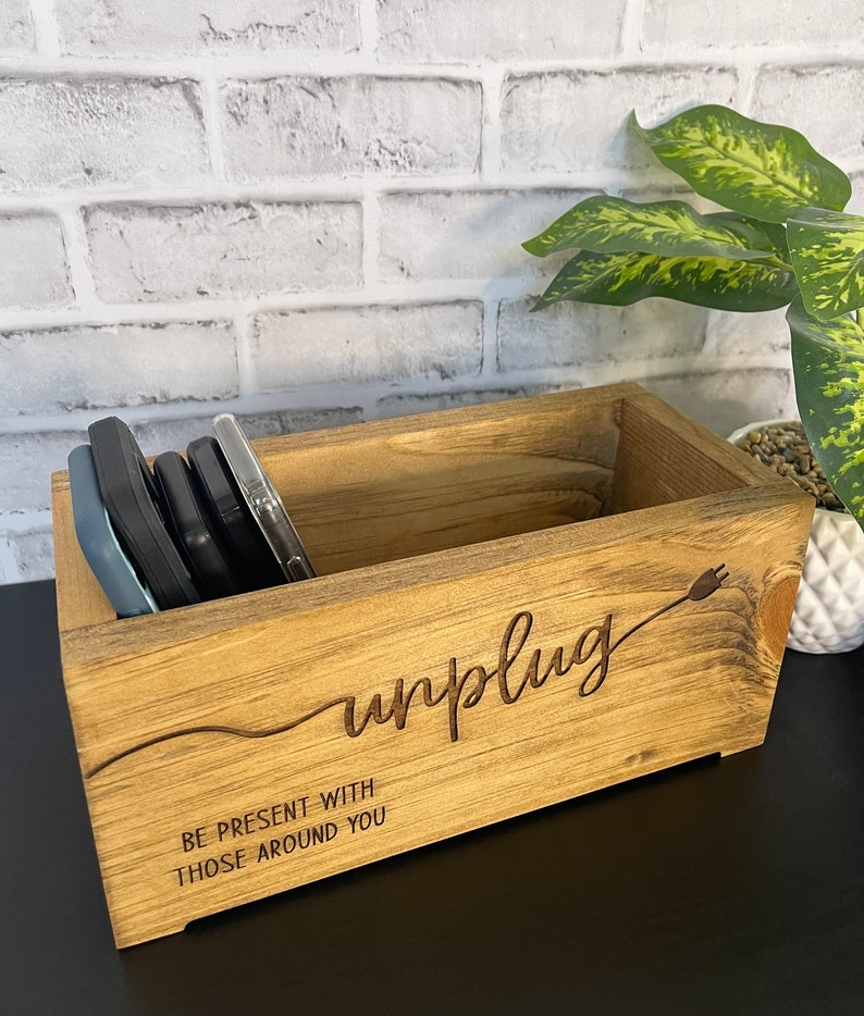 Unplug Box, Electronic Box Holder, Cell Phone Holder, Phone Drop Box - Etsy