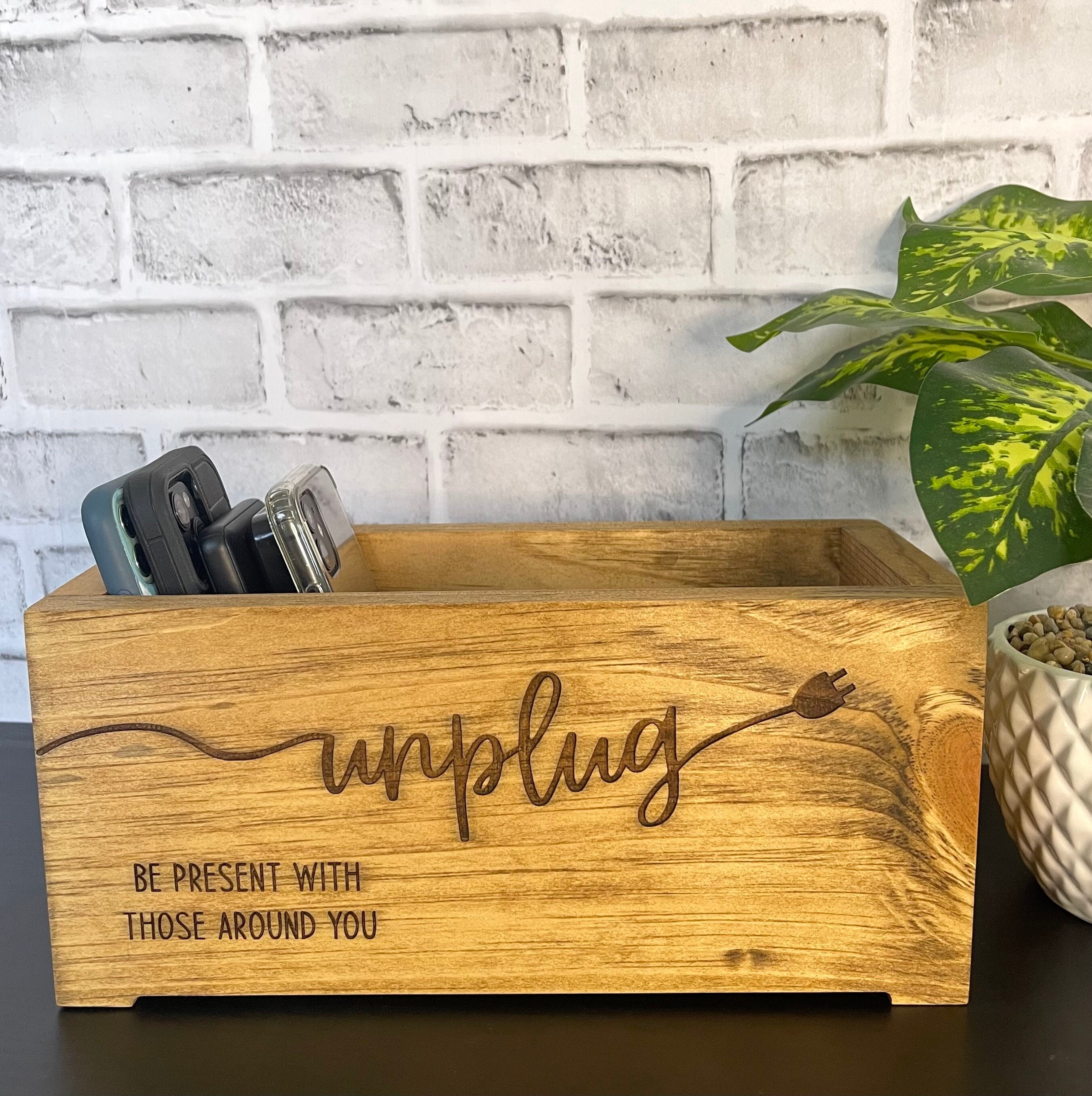 Unplug Box, Electronic Box Holder, Cell Phone Holder, Phone Drop Box - Etsy