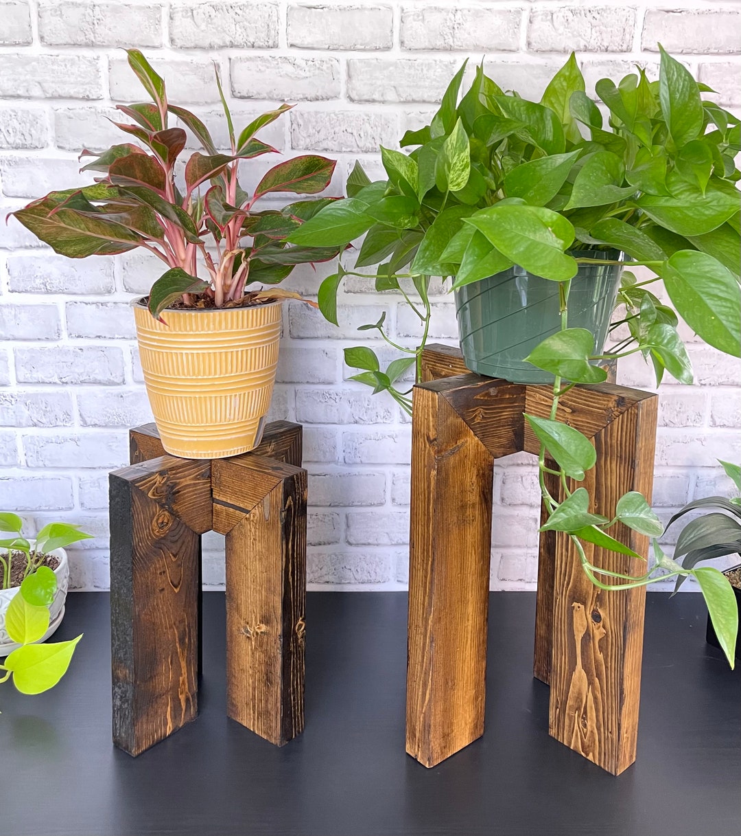 Wooden Plant Stand, Plant Stand - Etsy