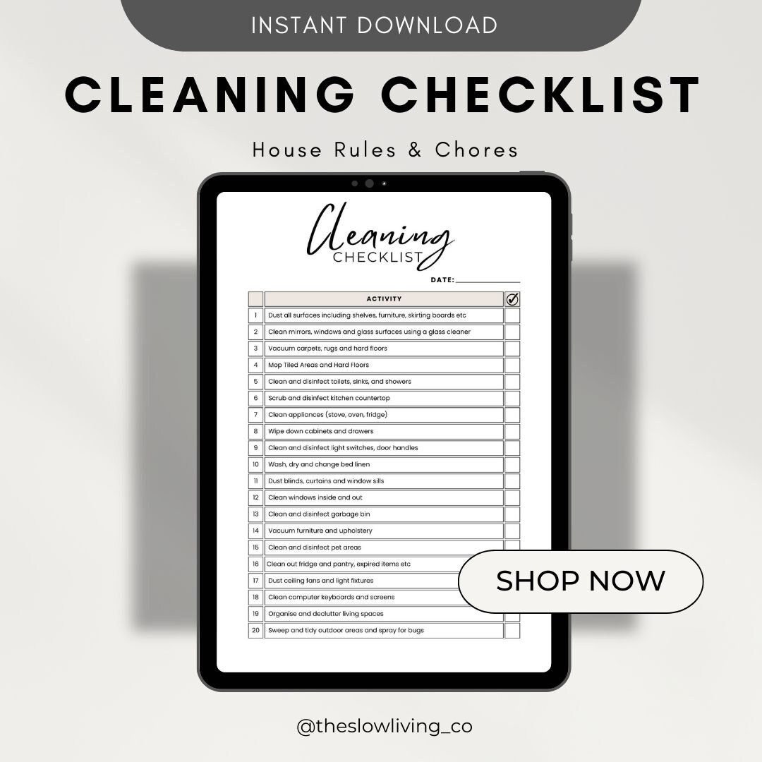 Cleaning Checklist | to Do List, Cleaning Motivation, Cleaning List ...