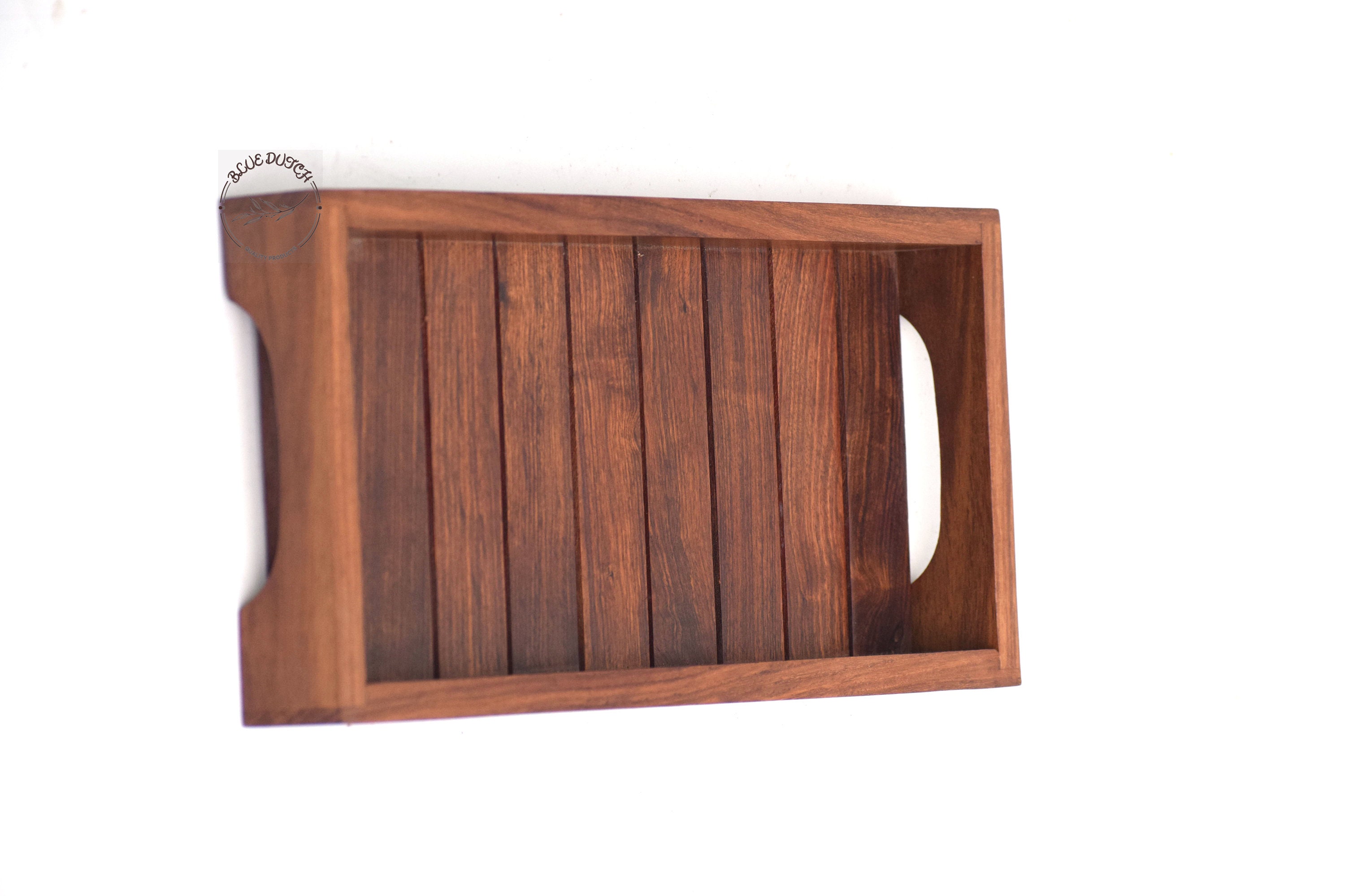 BLUE DUTCH Wooden Sheesham Wood Serving Trays for Dining - Etsy