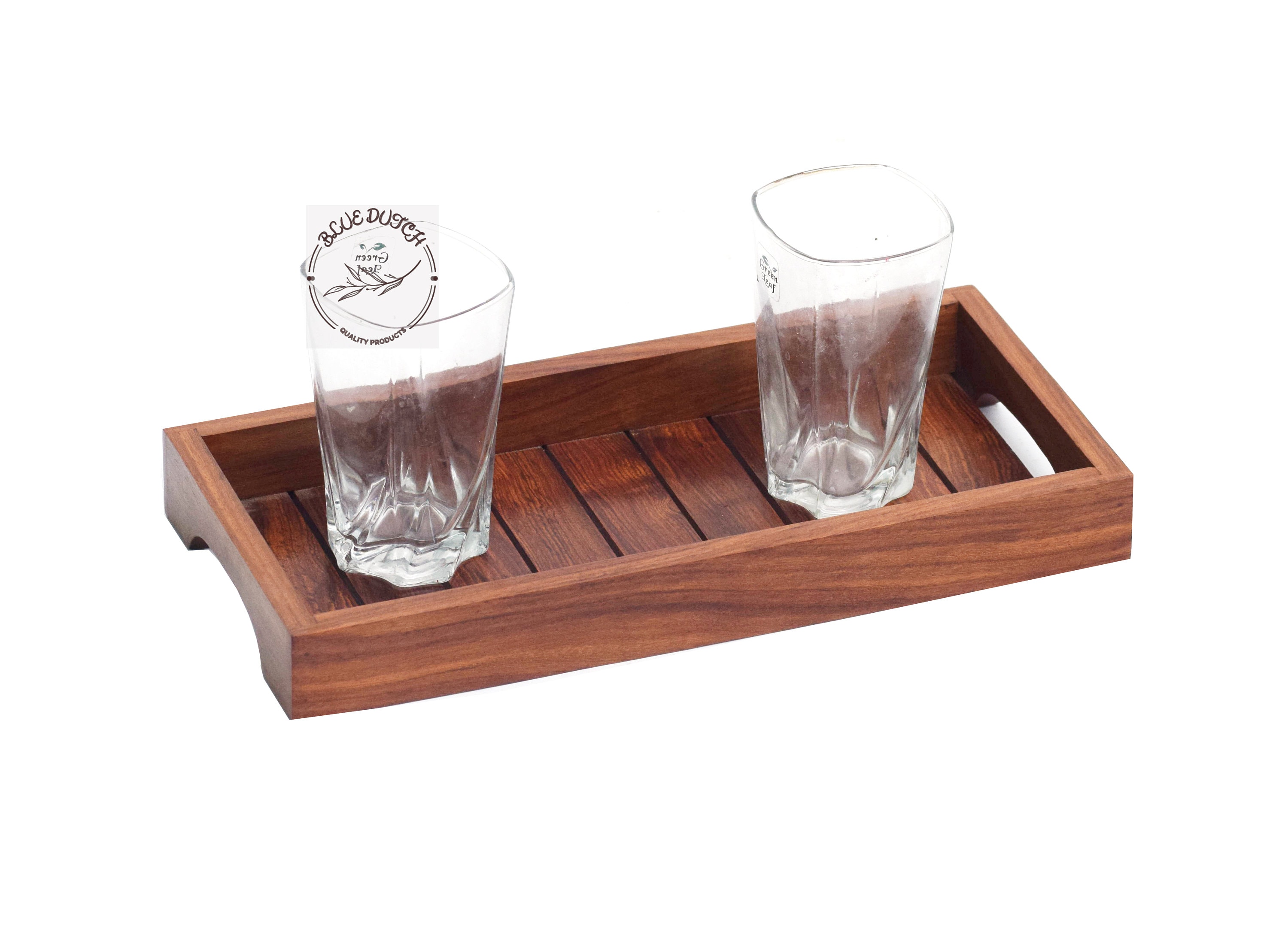 BLUE DUTCH Wooden Sheesham Wood Serving Trays for Dining - Etsy