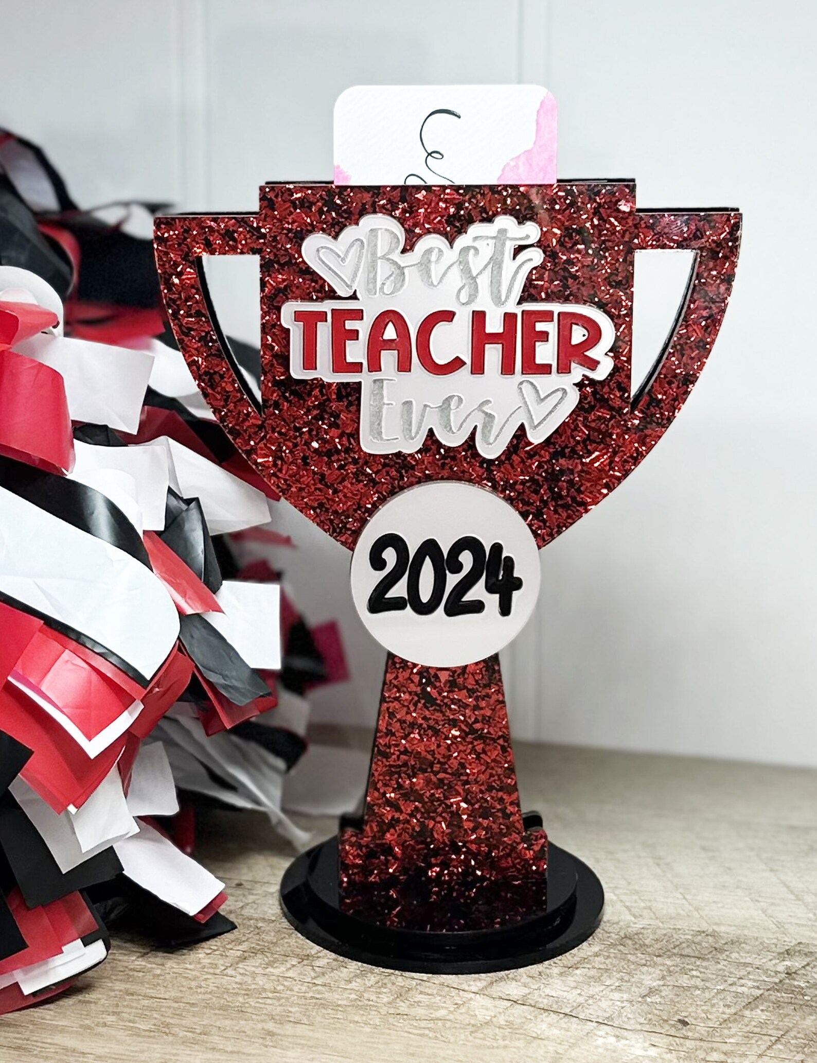 2024 TEACHER APPRECIATION TROPHY Gift Card Holder, Teacher Gift ...