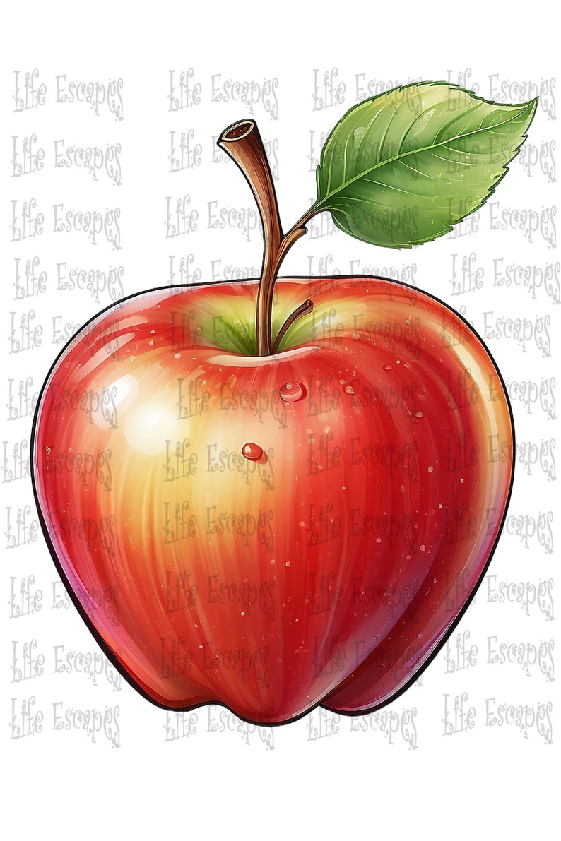 Printable Apple Clipart Bundle Set 1, PNG, Commercial Use, Digital ...
