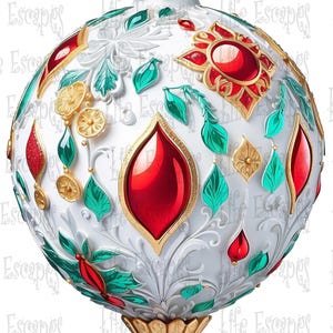 Christmas Ornament Clipart Set, Instant Download PNG, Transparent ...