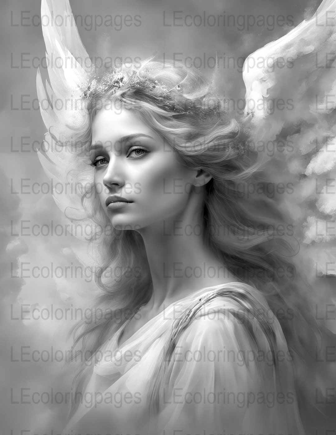 Heavenly Angel Coloring Page Life Escapes, Angel #8 From Heavenly ...