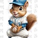 Baby Squirrel Baseball Clipart, Cute Sports Theme Illustrations ...