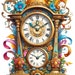 Printable Floral Clock Clipart Bundle Set 1, PNG, Commercial Use ...