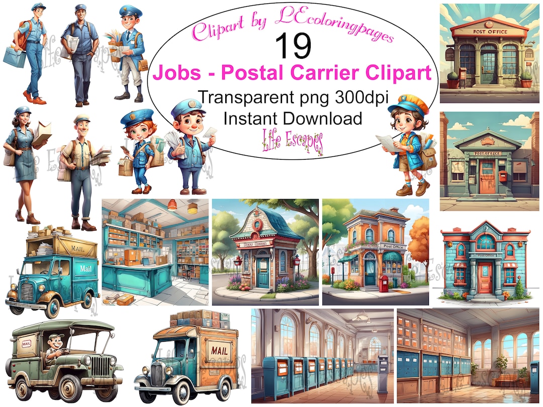 Postal Worker Clipart, Teacher Resources, Education Clip Art, Mail ...