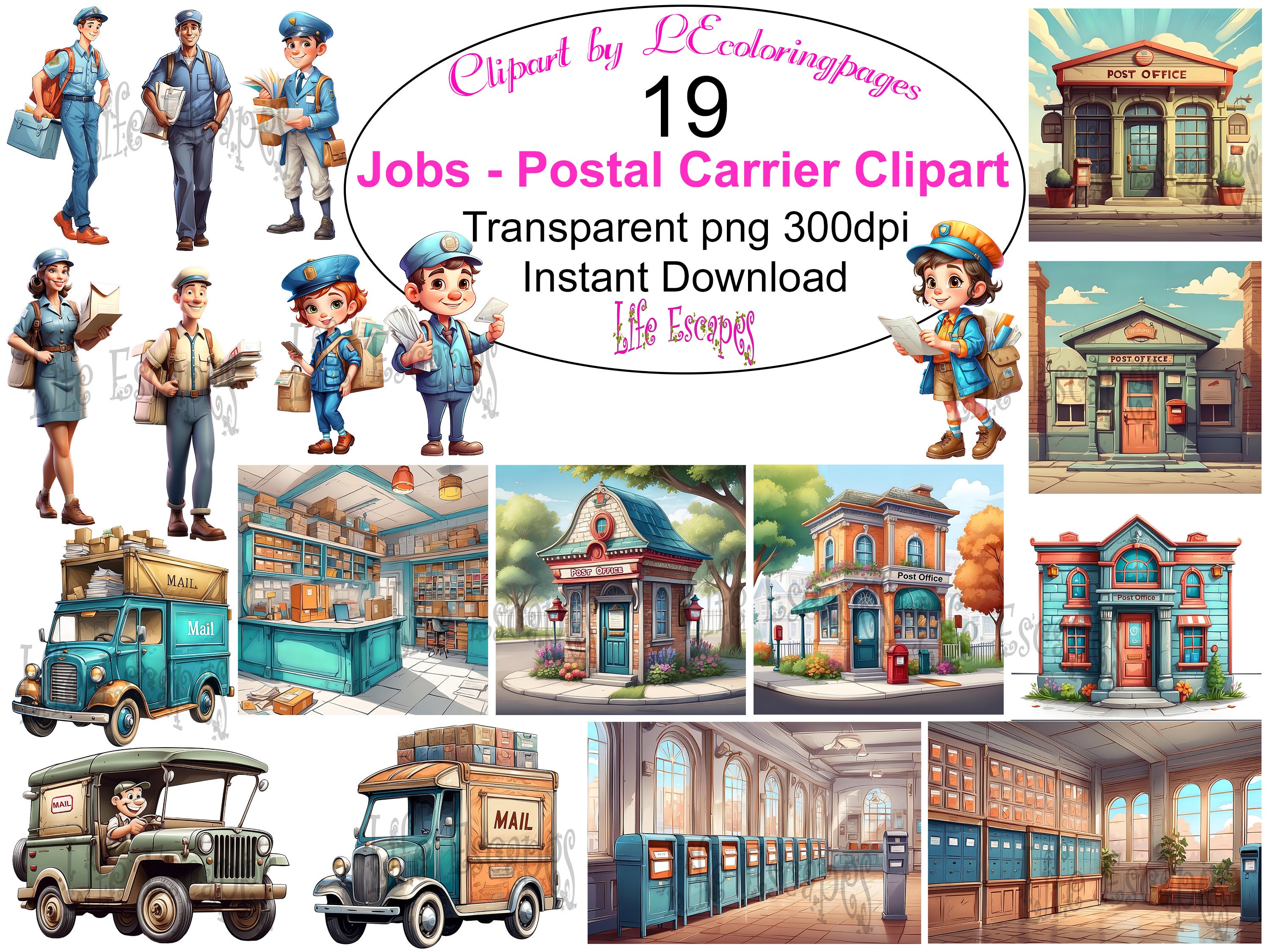 Postal Worker Clipart, Teacher Resources, Education Clip Art, Mail ...