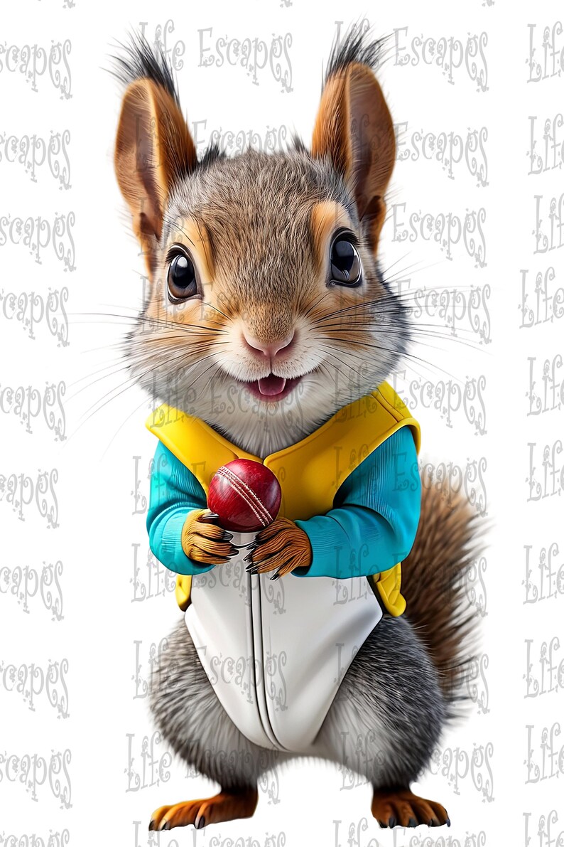 Baby Squirrel Sports Clipart, Cute Cartoon Squirrels Playing Ball ...