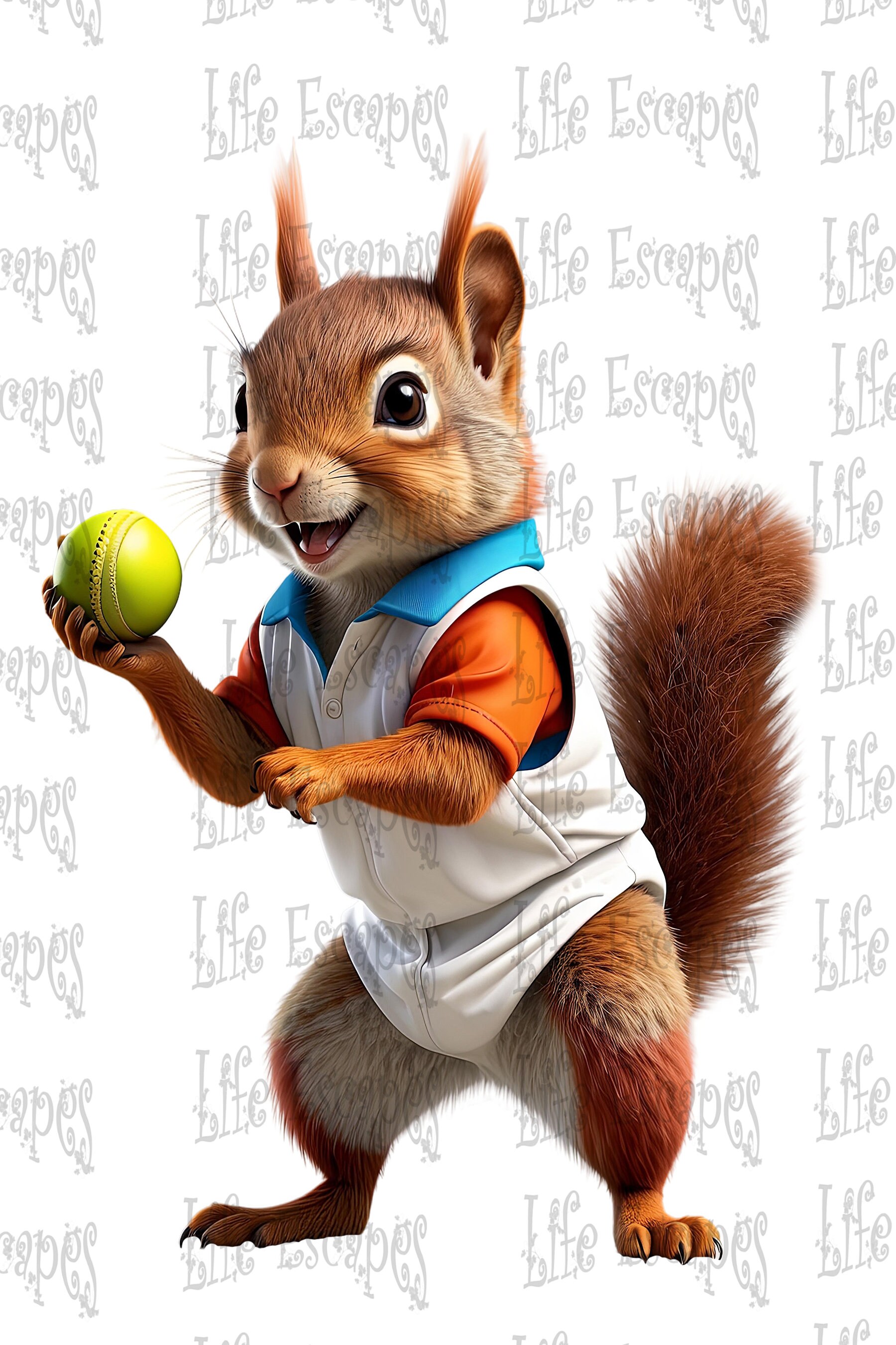 Baby Squirrel Sports Clipart, Cute Cartoon Squirrels Playing Ball ...