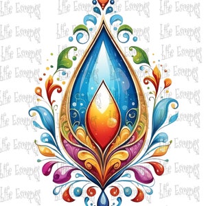 Printable Tear Drop Clipart Bundle - Set #2, PNG, Commercial Use ...