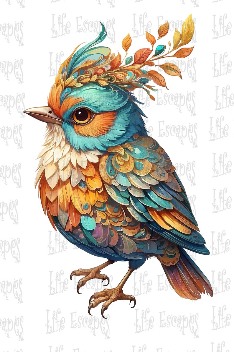 Printable Colorful Bird Clipart Bundle Set 1, PNG, Commercial Use ...