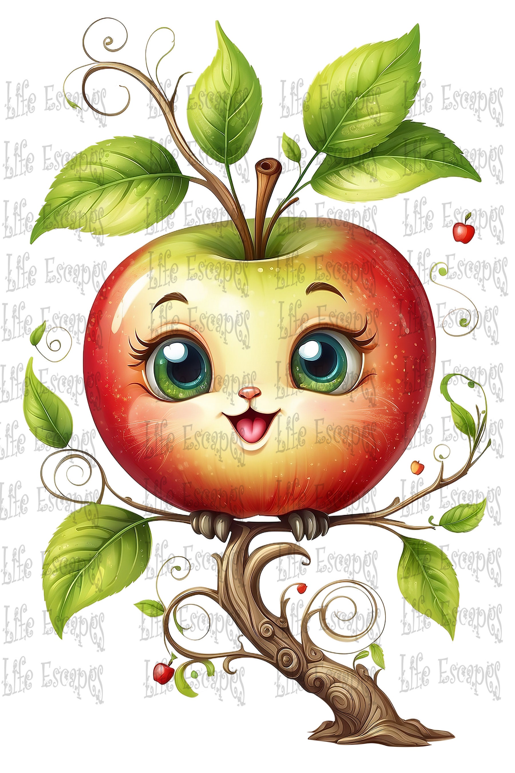 Printable Apple Clipart Bundle Set 1, PNG, Commercial Use, Digital ...