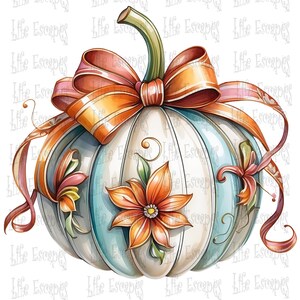 Decorative Pumpkin Clipart Set 9, Fall Autumn Harvest Clipart Pack ...