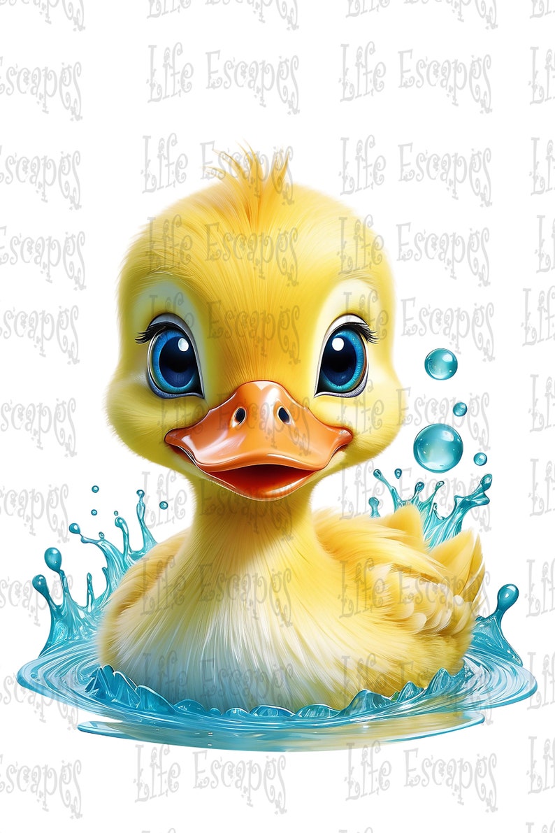 Printable Cute Baby Duck Clipart Bundle Set 3, PNG, Commercial Use ...