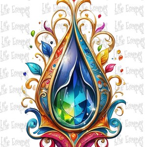 Printable Tear Drop Clipart Bundle - Set #1, PNG, Commercial Use ...