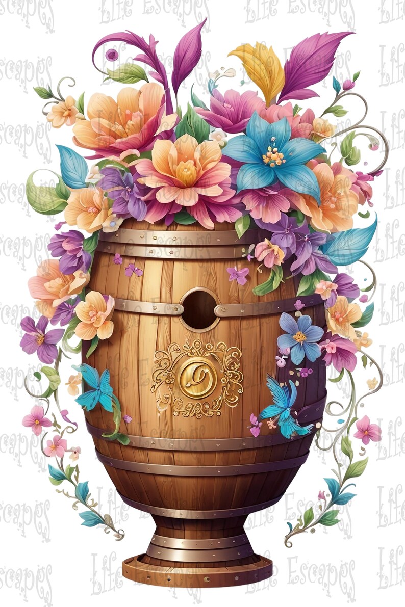 Printable Wooden Barrel Clipart Bundle Set 1, PNG, Commercial Use ...