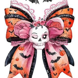 Halloween Bow Clipart Set, Transparent PNG (digital Download) - Etsy