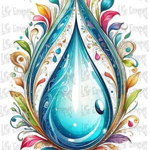 Printable Tear Drop Clipart Bundle - Set #2, PNG, Commercial Use ...
