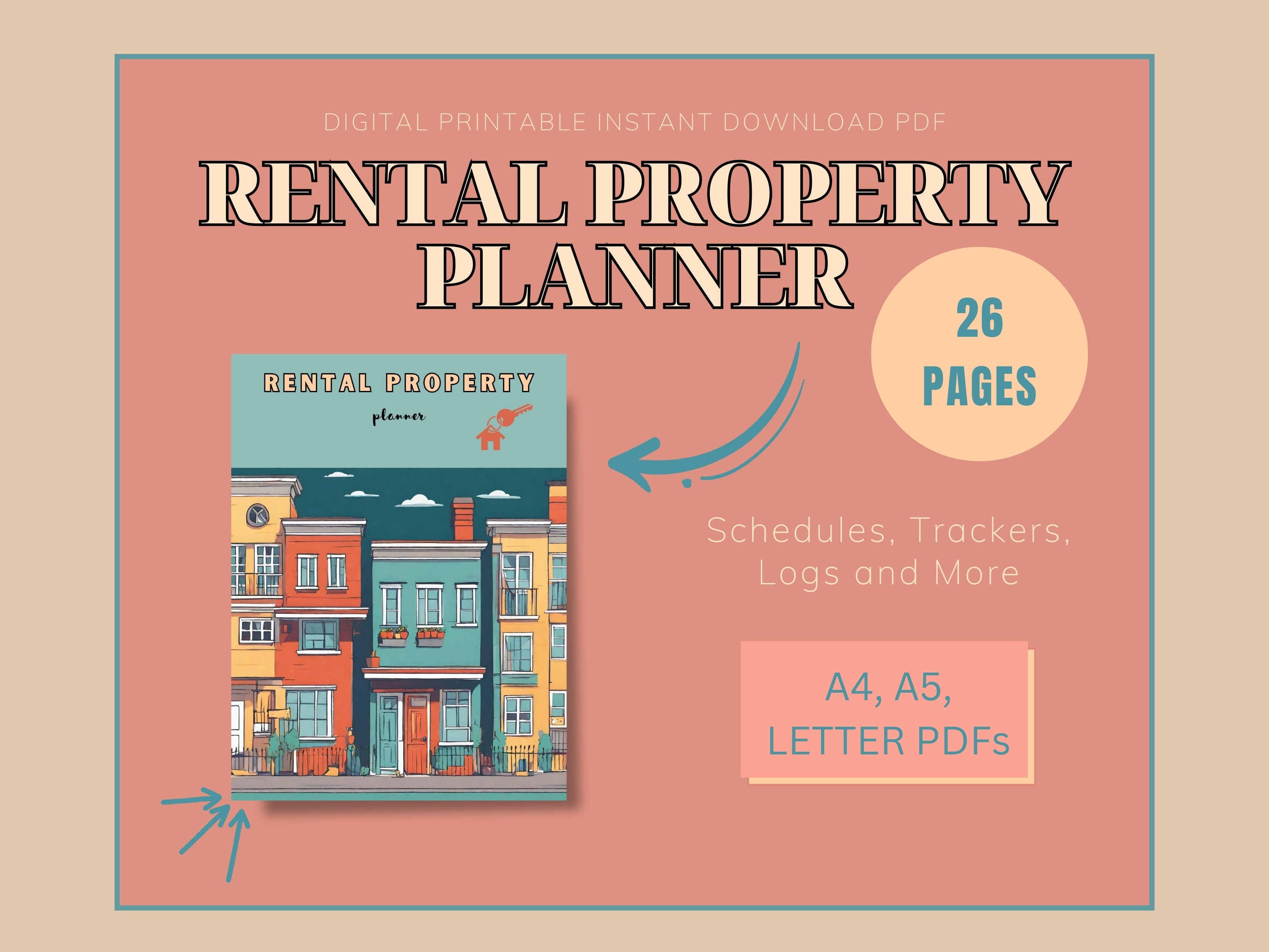 Rental Property Planner Printable Instant Download PDF, 26 Page ...