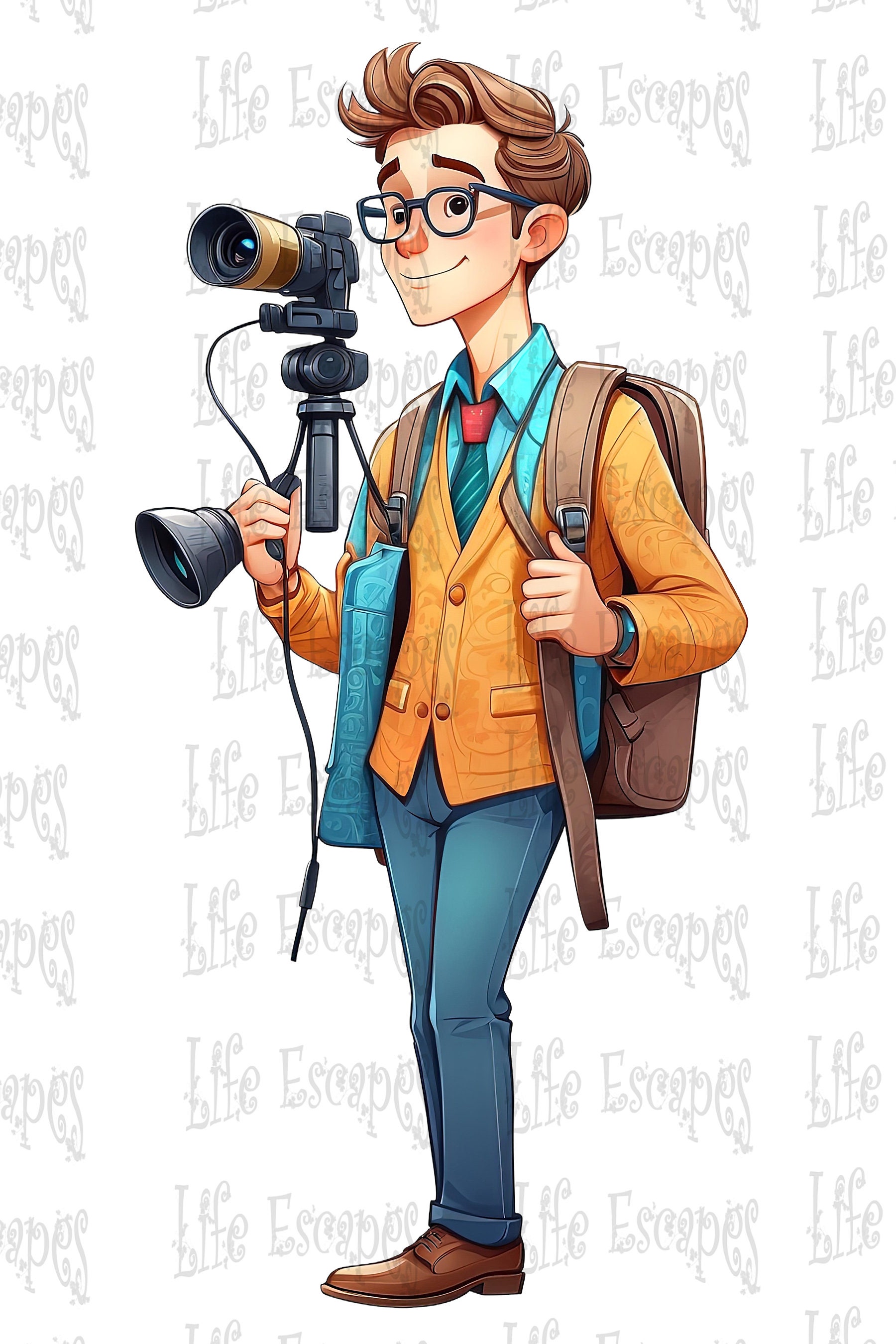 Reporter Clipart Set, Journalism Theme, Educational PNG (digital ...