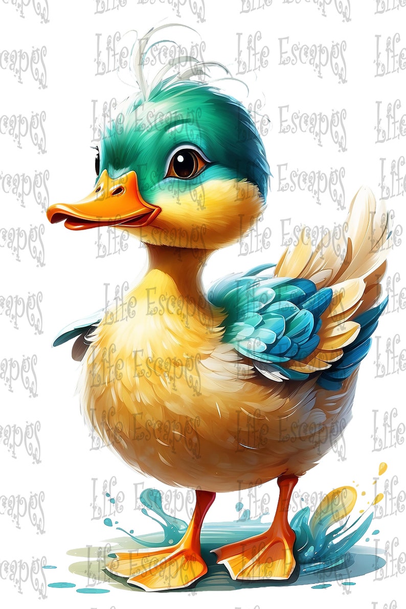 Printable Cute Baby Ducks Clipart Bundle Set 1, PNG, Commercial Use ...