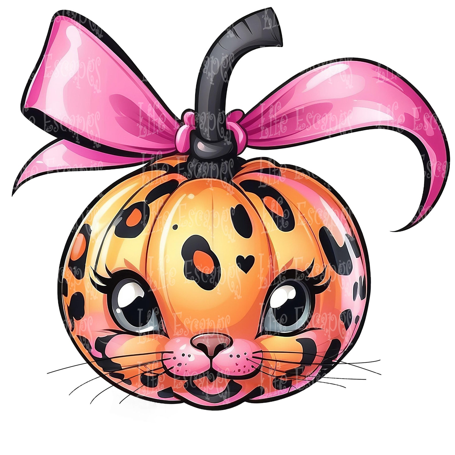 Halloween Pumpkin Clipart Set, Cute Coquette Pumpkin Clipart, Halloween ...