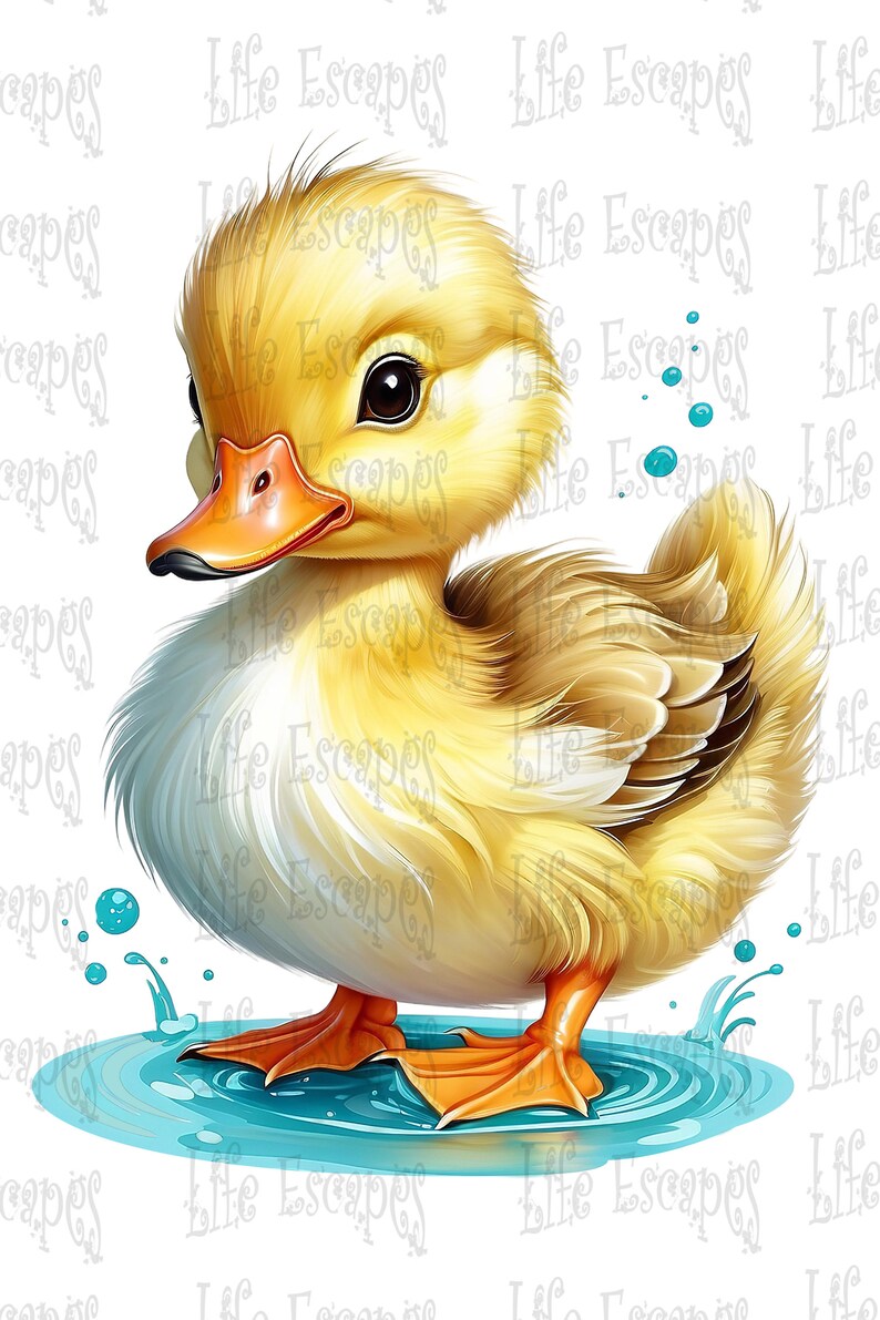 Cute Baby Duck Clipart – PNG Images, Commercial Use (digital Download ...