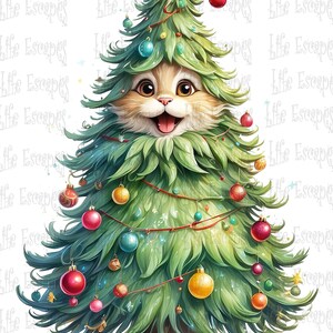 Printable Christmas Tree Clipart Set - Set #1, PNG, Commercial Use ...