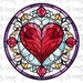 Printable Stained Glass Hearts Clipart Bundle - Set #1, PNG, Commercial ...