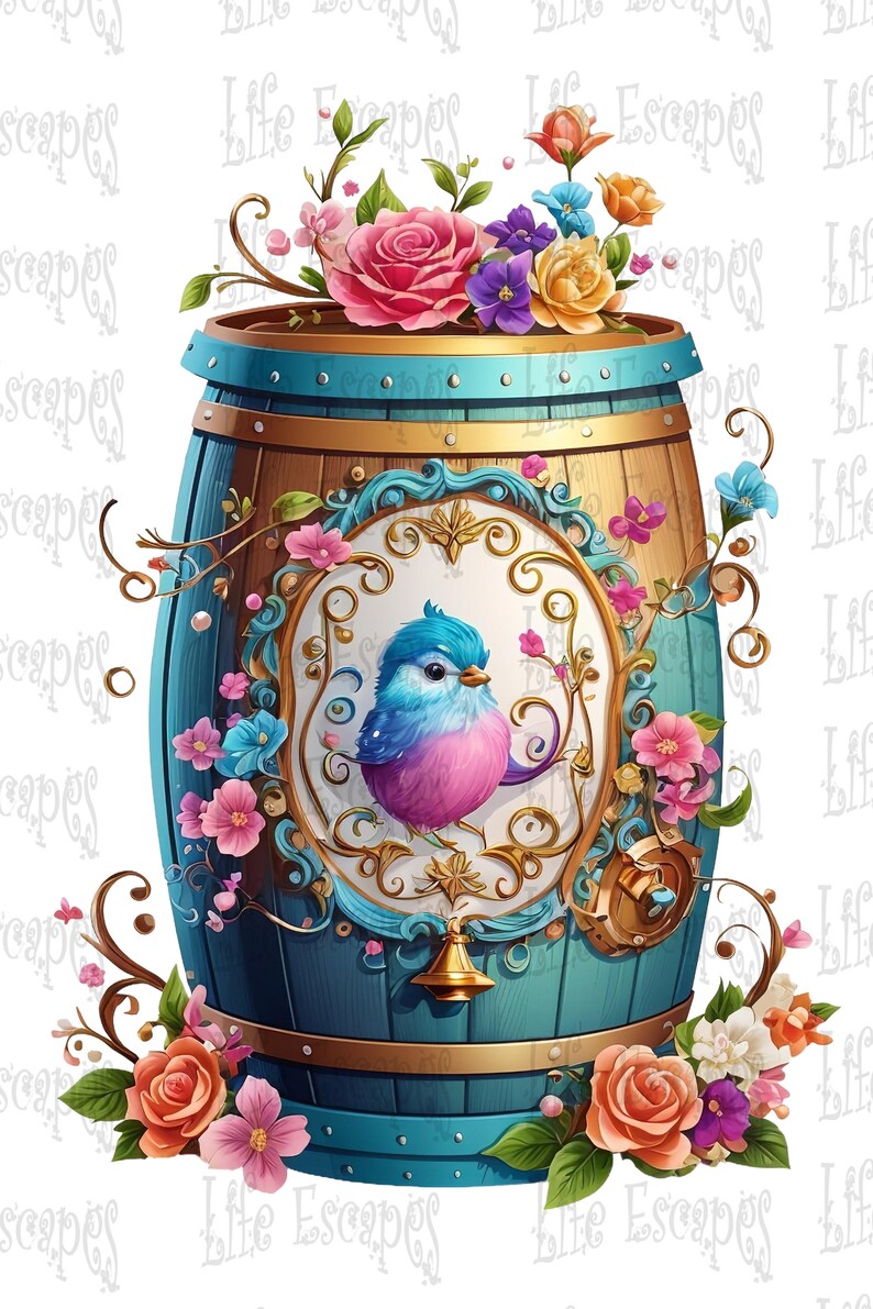 Printable Wooden Barrel Clipart Bundle Set 1, PNG, Commercial Use ...