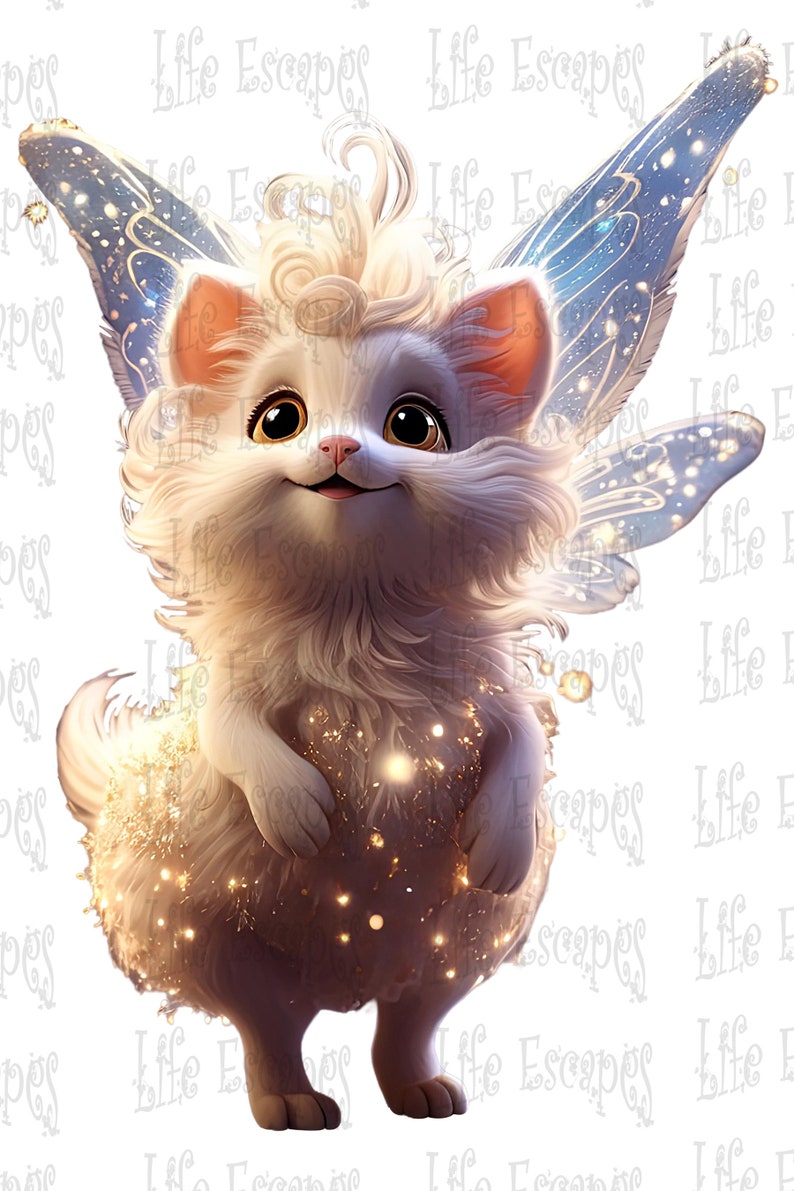 Fluffy Fairy Sprite Clipart Set, Fantasy Creatures Digital Download ...
