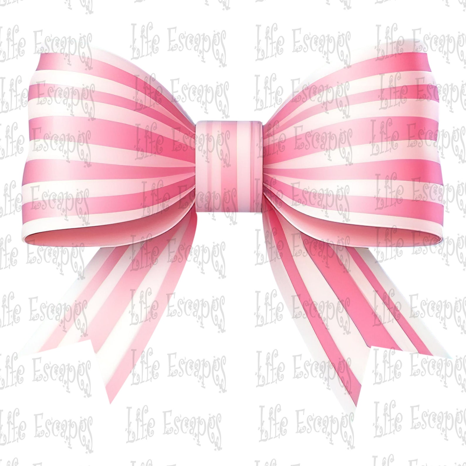 Pink Coquette Ribbon and Bow Clipart Set, Commercial Use, Graphic ...