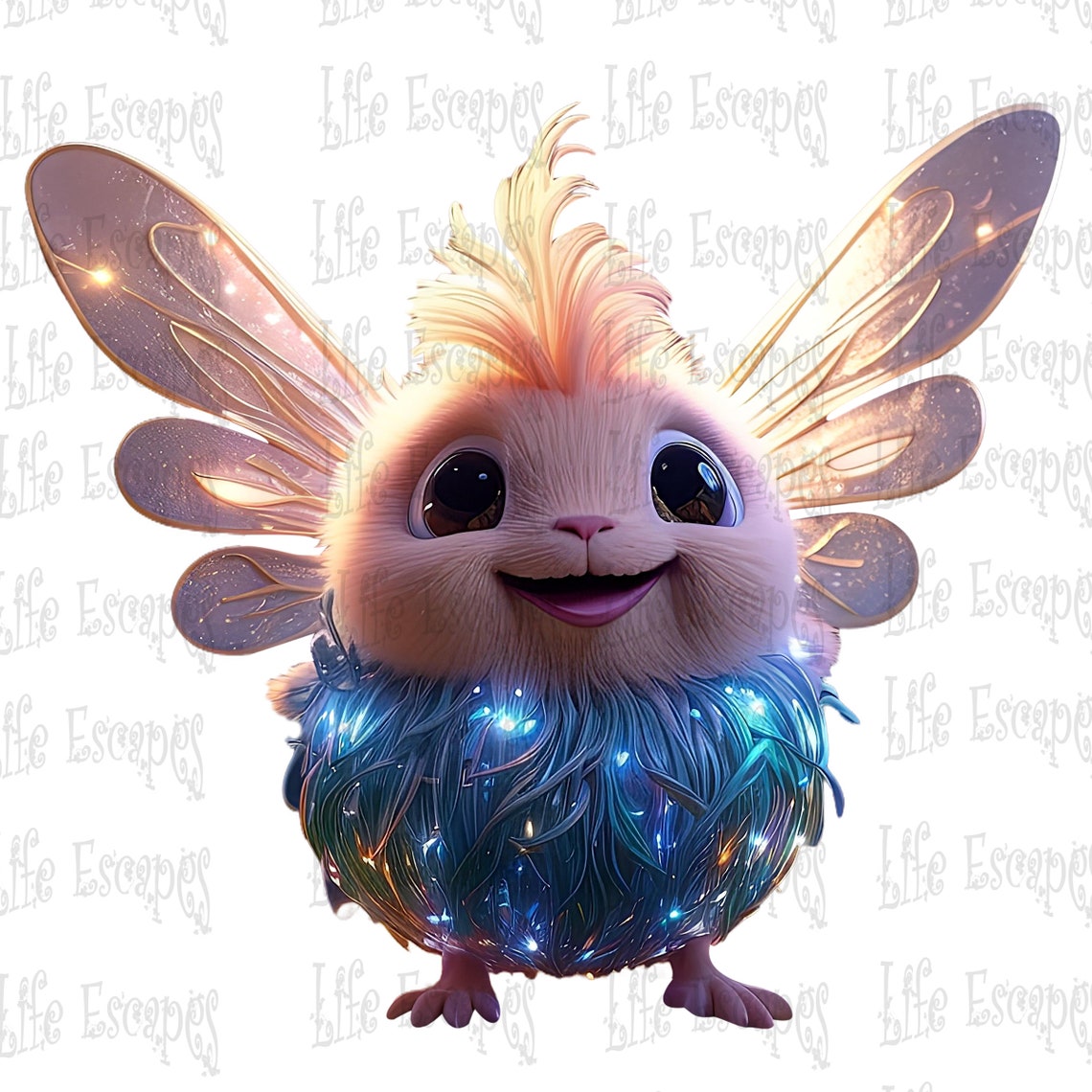 Fluffy Fairy Sprite Clipart Set, Fantasy Creatures Digital Download ...
