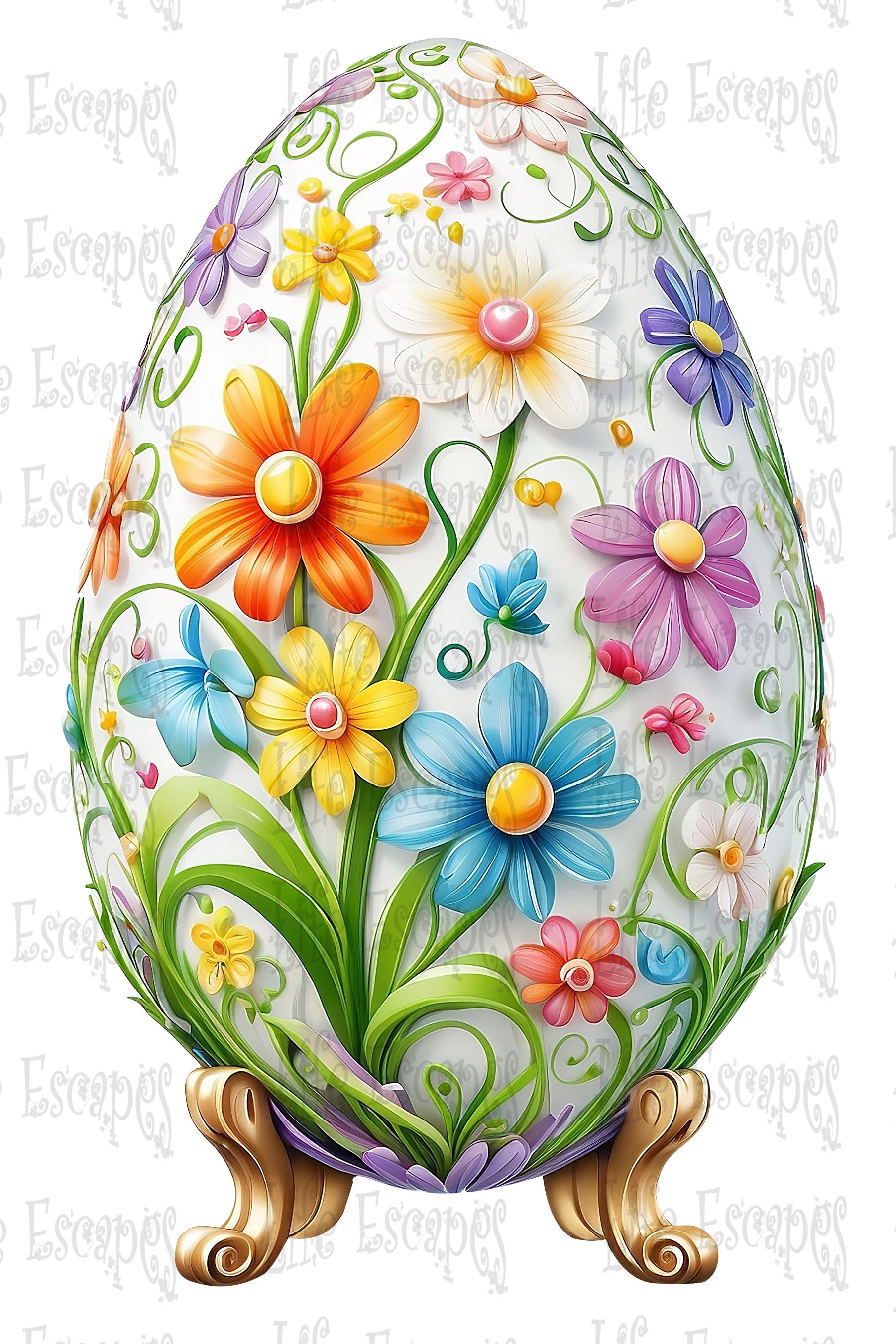 Printable Cute Easter Egg Clipart Bundle - Set #3, PNG, Commercial Use ...