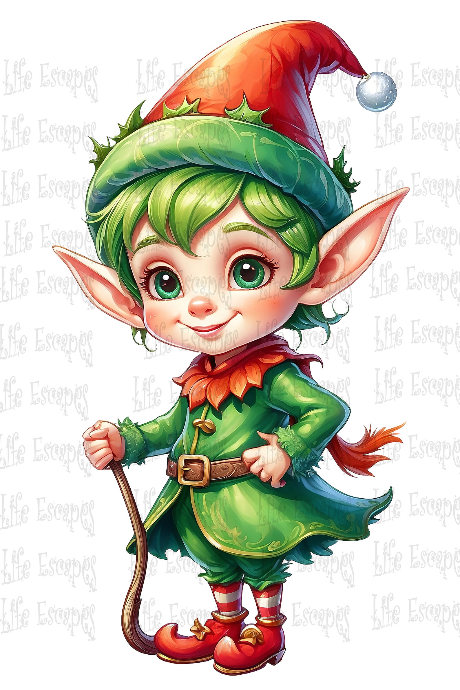 Christmas Elves Clipart Set – PNG Images, Commercial Use (digital ...