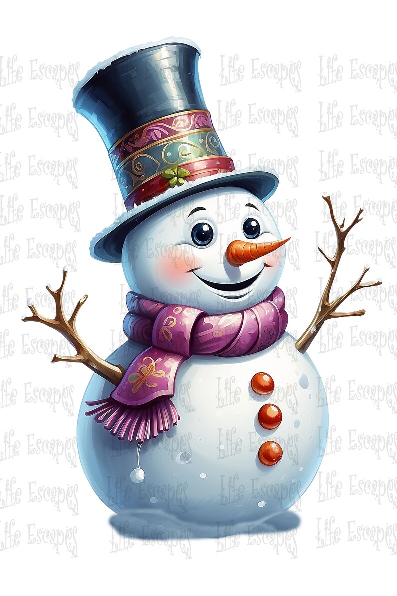 Christmas Snowmen Clipart – Transparent PNG, Commercial Use (digital ...
