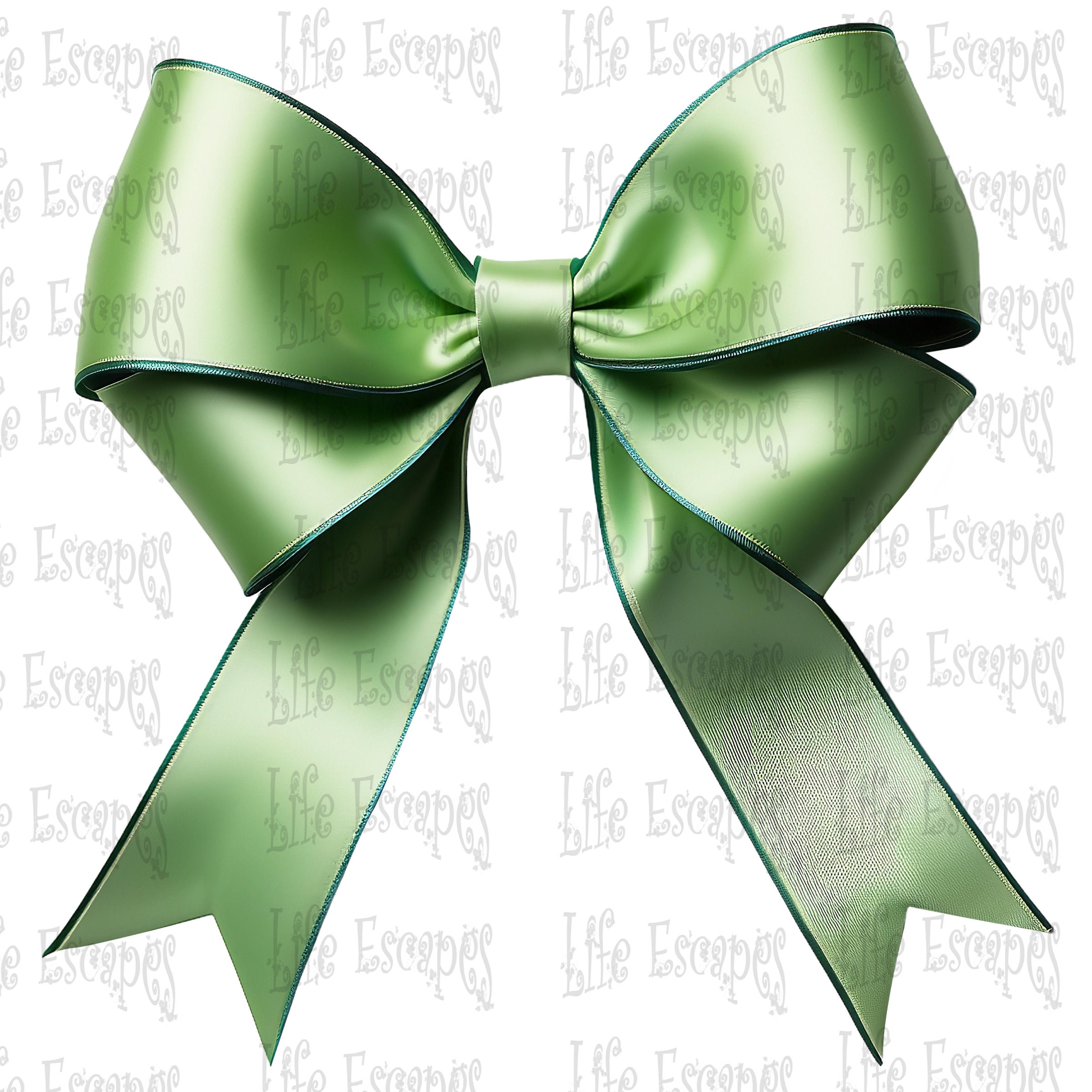 Coquette Bow Green Clipart Set, Commercial Use, Digital Download, Craft ...