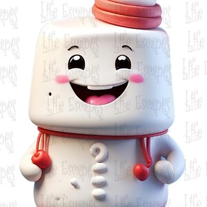 Cute Marshmallow Clipart Set, 8 Digital Clip Art, Commercial Use and ...
