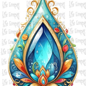 Printable Tear Drop Clipart Bundle - Set #1, PNG, Commercial Use ...