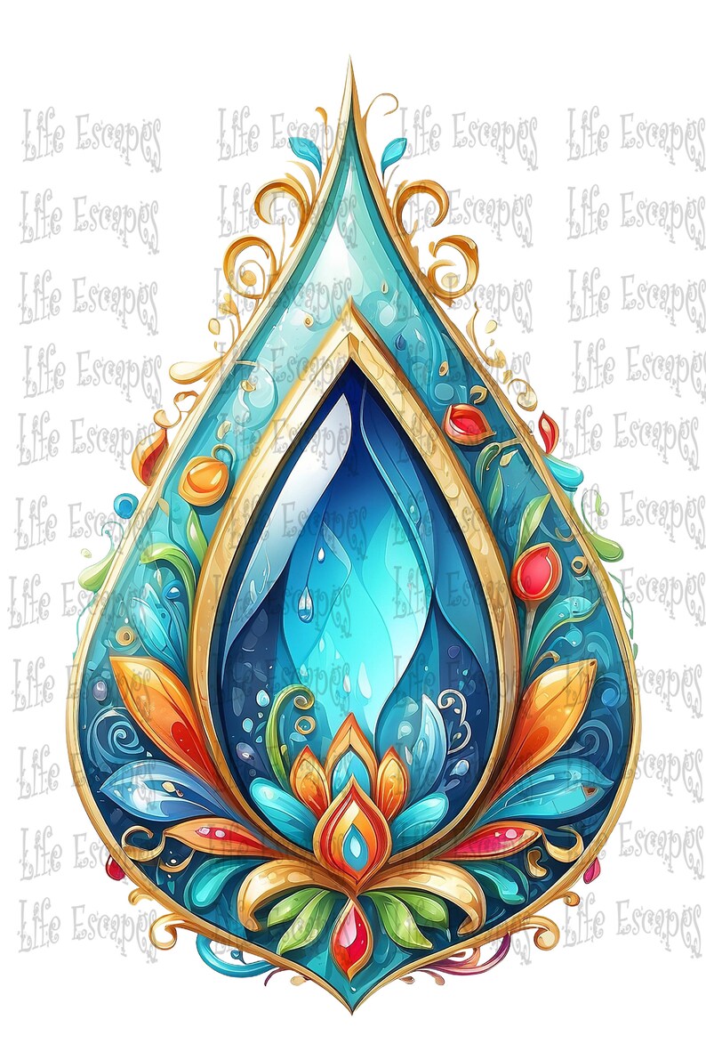 Printable Tear Drop Clipart Bundle - Set #1, PNG, Commercial Use ...