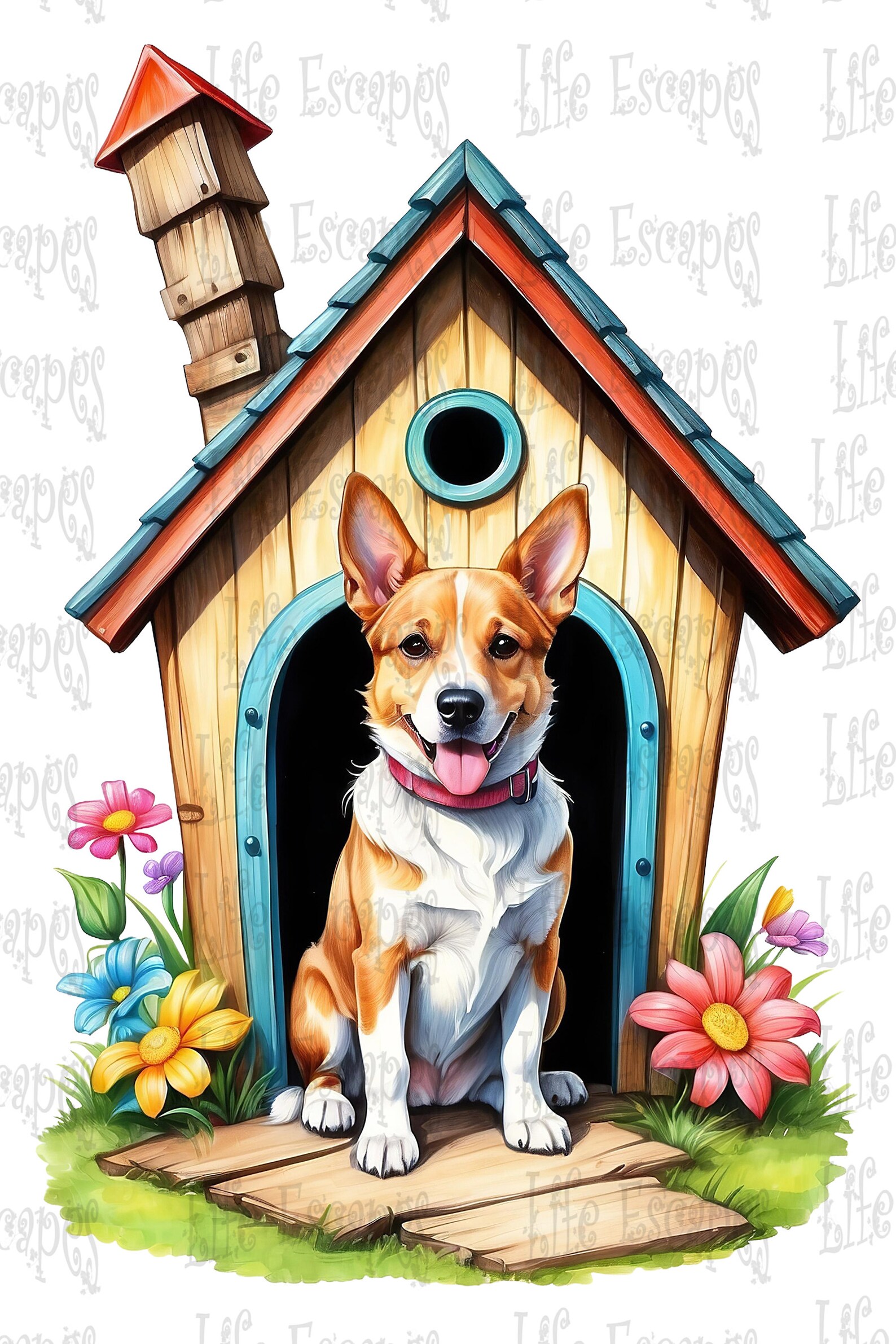 Printable Dog House Clipart Bundle Set 1, PNG, Commercial Use, Digital ...