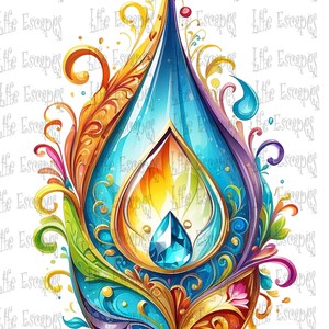 Printable Tear Drop Clipart Bundle - Set #1, PNG, Commercial Use ...