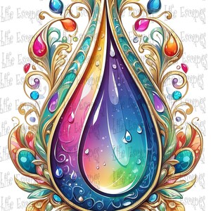 Printable Tear Drop Clipart Bundle - Set #1, PNG, Commercial Use ...