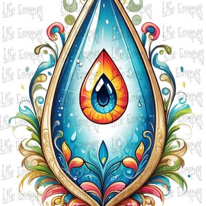 Printable Tear Drop Clipart Bundle - Set #1, PNG, Commercial Use ...