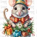 Printable Christmas Mouse Clipart Set - Set #1, PNG, Commercial Use ...